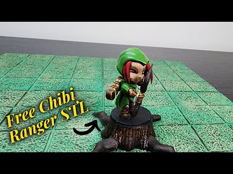 🎨 Chibi Ranger for D&D・Free 3D File for ・Cults