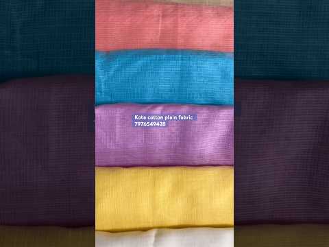 Kota cotton plain fabric/ wholesale kota fabric / kota cotton saree / #manufacture