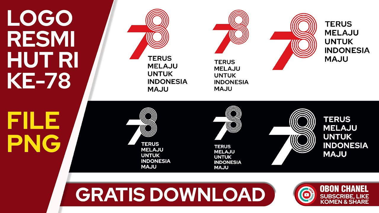 FREE DOWNLOAD LOGO RESMI HUT KE–78 REPUBLIK INDONESIA 2023 - obon chanel