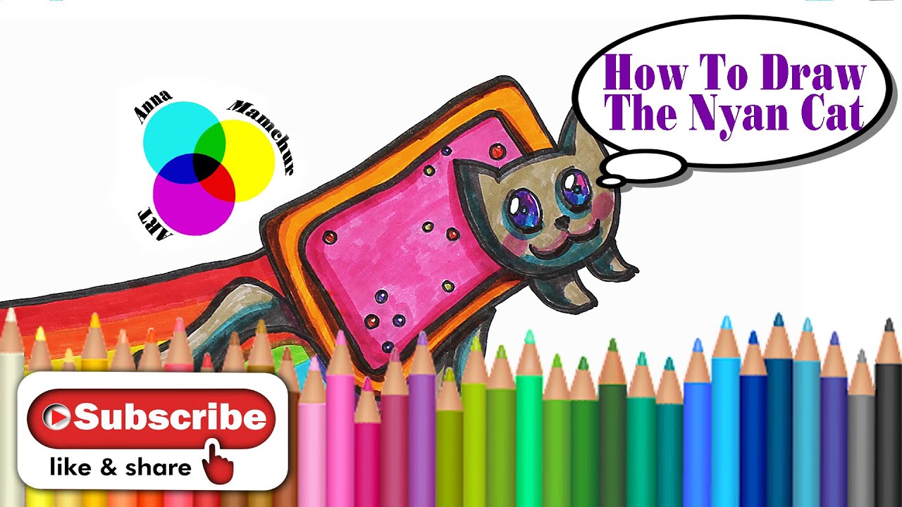 How to Draw The Nyan Cat - Step by Step Tutorial