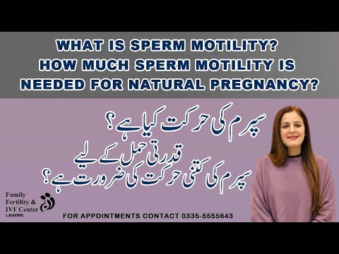 What is Sperm Motility? How much sperm motility is needed for natural pregnancy? Urdu/Hindi