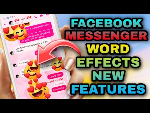 FACEBOOK MESSENGER WORD EFFECTS NEW FEATURES | #facebook #messenger #newfeatures #newupdate