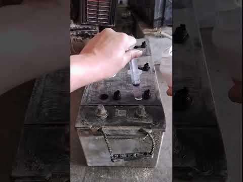 Acid batteries repair fluid Recovery batteries Lead acid Part7#Acid#Shorts#battery