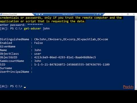 Learn Learning PowerShell 6 Active Directory Administration with PowerShell | packtpub com ...