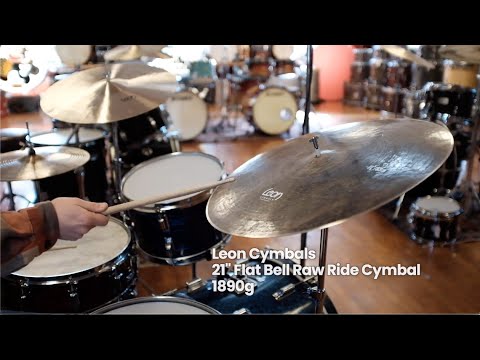 Leon Cymbals 21" Flat Bell Raw Ride Cymbal 1890g | Reverb