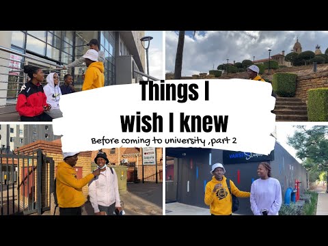 Things I wish I knew before coming to University |University of Pretoria|UP