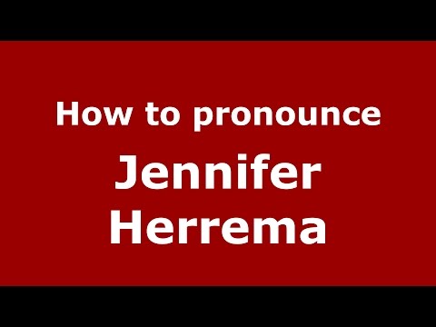 How to pronounce Jennifer Herrema (American English/US) - PronounceNames.com