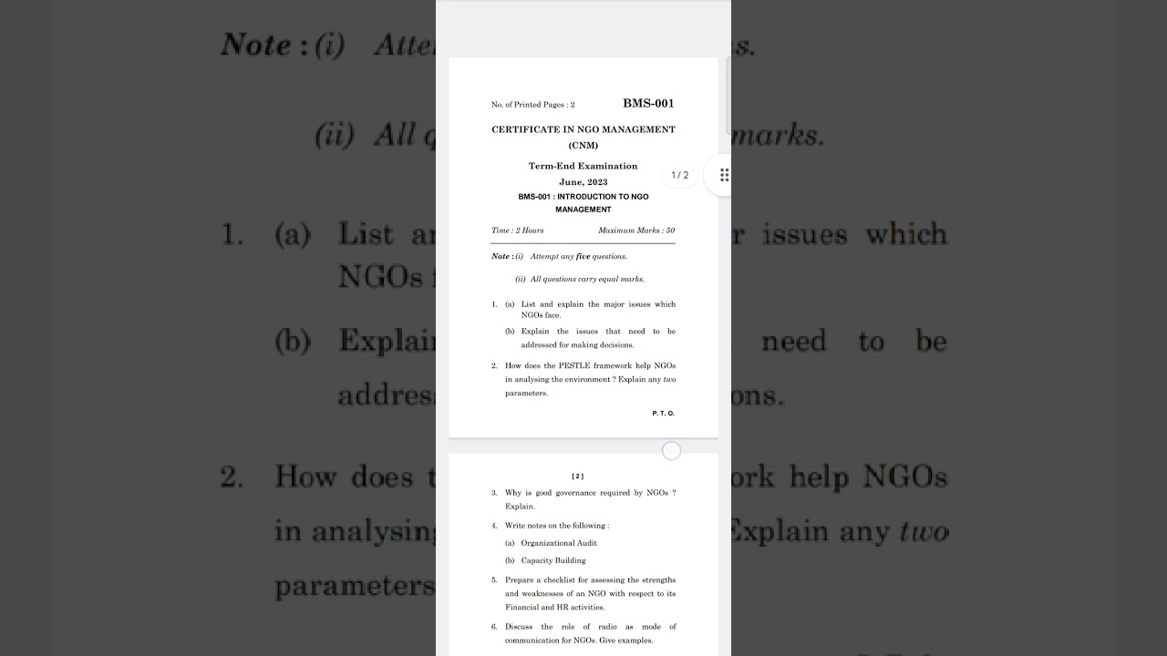 BMS-1||IGNOU||for pdf visit channel description telegram link #youtube #ignou #studywithsurojit