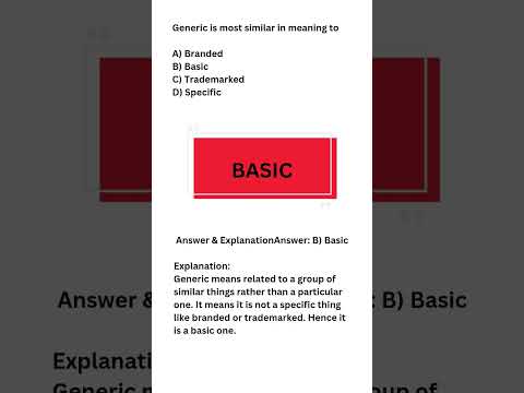 #generic #basic #wordmeaning #sentence #synonyms #antonyms #learnenglish #reels @dgn_english