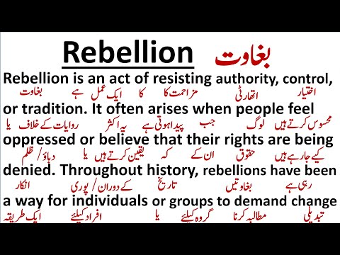 Rebellion || بغاوت || Spoken English || #translation #readingpractice