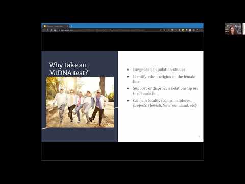 DNA Series 2-Testing: Mitochondrial DNA and Y-DNA – Sarah Stoddard (17 Jul 2022)