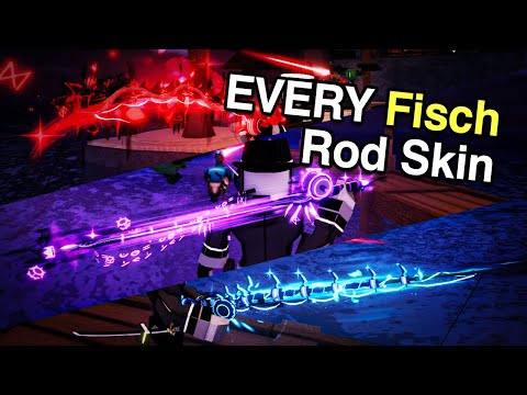 Showcasing EVERY Fishing Rod Skin in Roblox Fisch