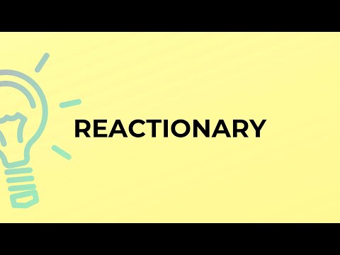 What is the meaning of the word REACTIONARY?