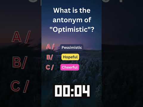 What is the antonym of "Optimistic"? #shorts #facts #grammar #knowledgeispower