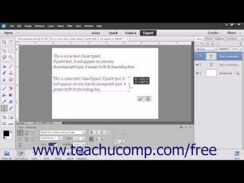 Photoshop Elements 13 Tutorial Manipulating and Moving Text Boxes Adobe Training