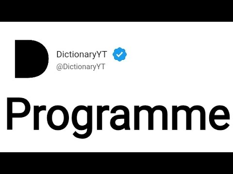 Programme Meaning in English
