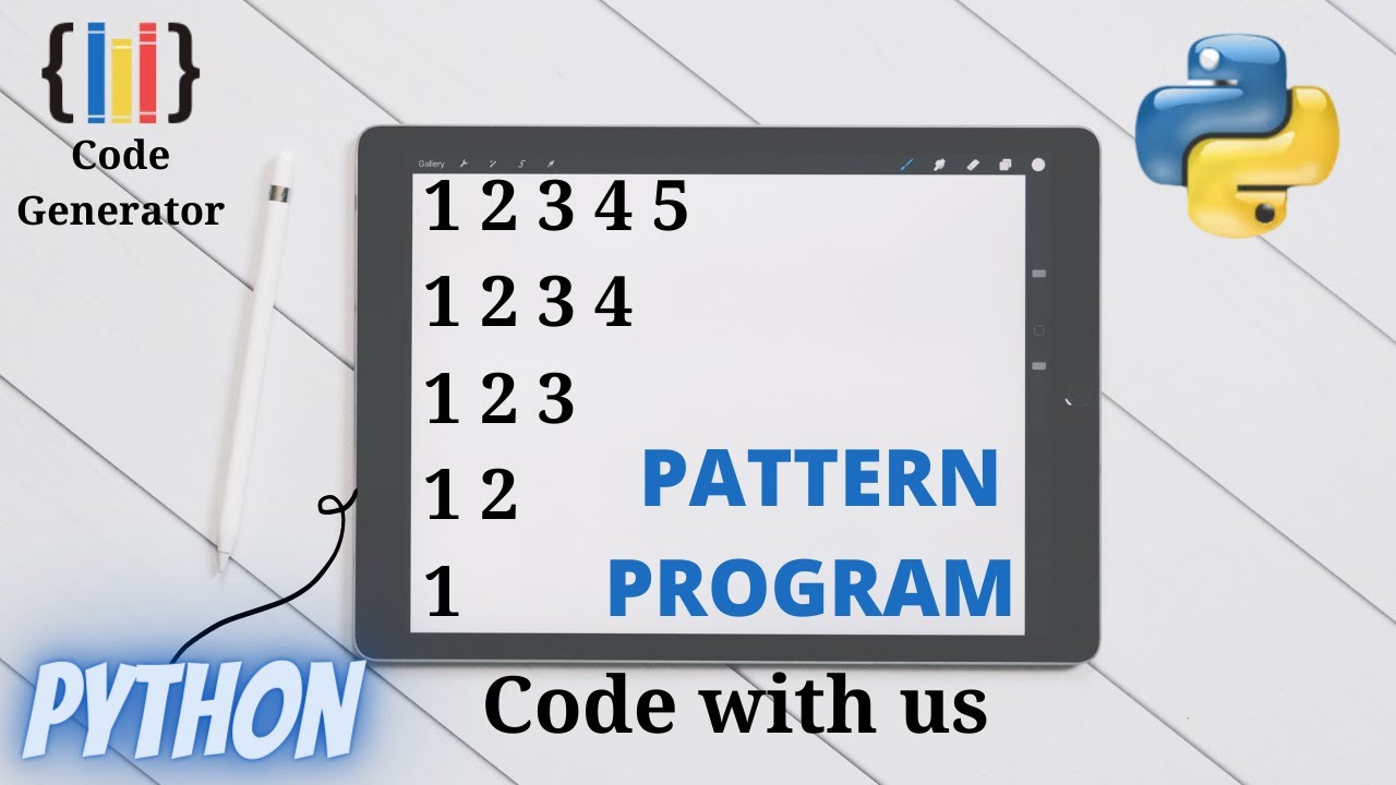 Pattern Program For Python | Python for Beginner | Code Generator | CG.