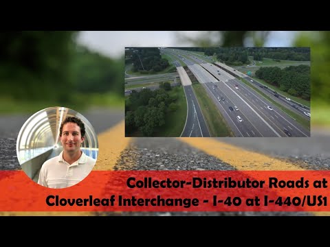 Collector-Distributor Roads at Cloverleaf Interchange - I-40 at I-440/US1