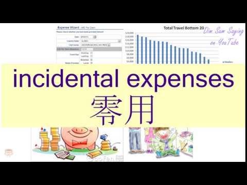 "INCIDENTAL EXPENSES" in Cantonese (零用) - Flashcard