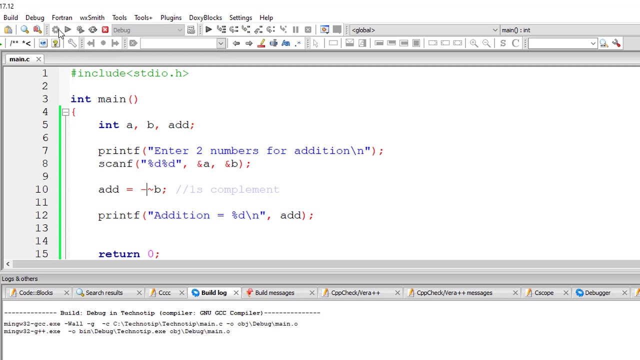 C Program To Add Two Numbers without using Plus Operator