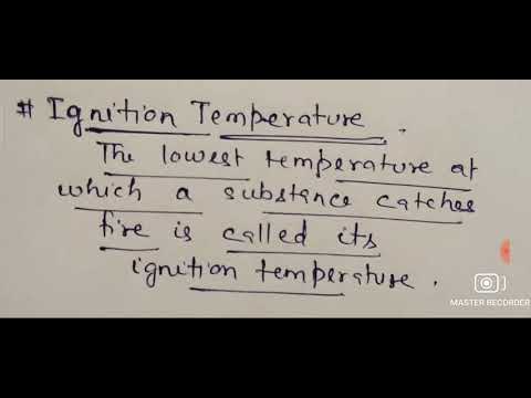 What do you mean by Ignition Temperature.(in Hindi) SCIENCE Class 8 Chapter 6 Combustion and Flame