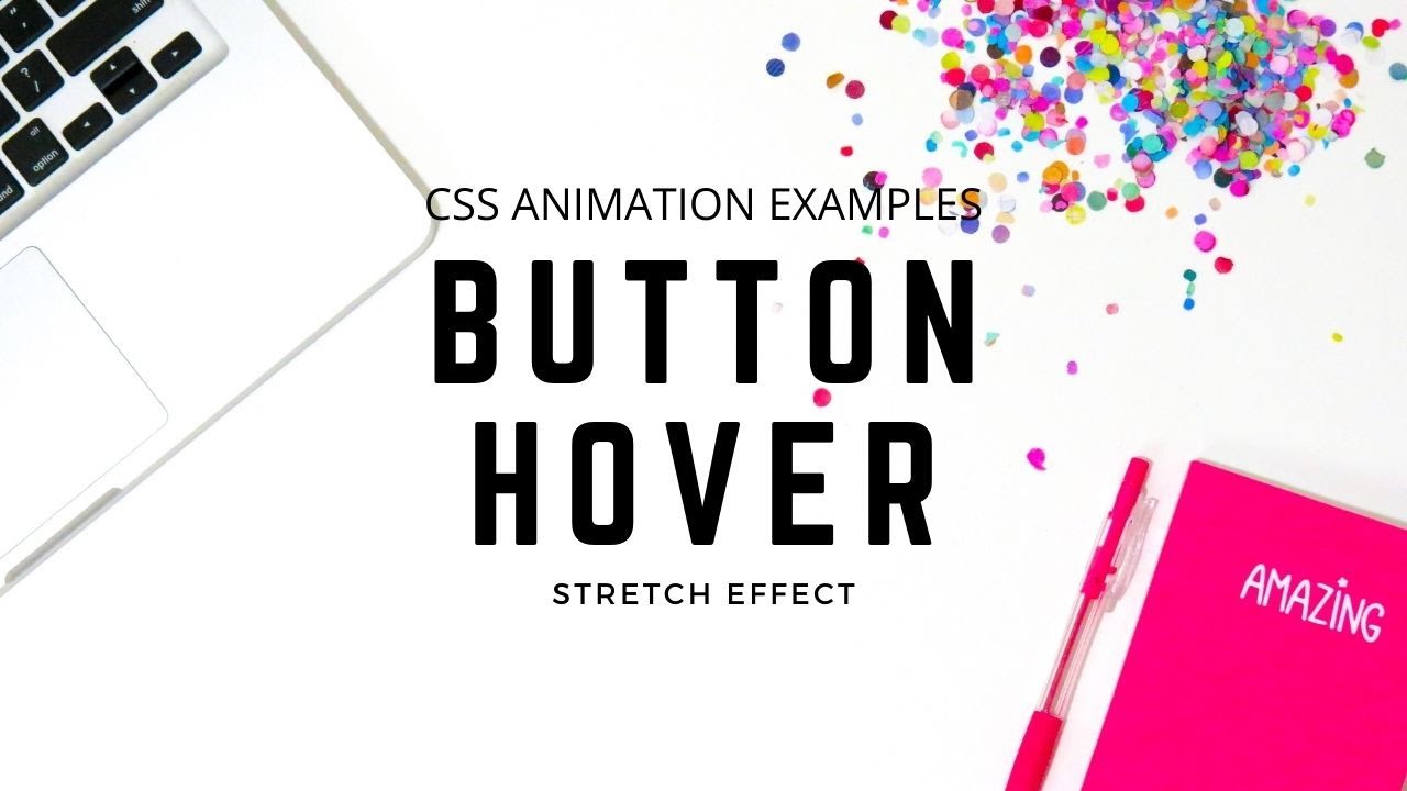 CSS Button Hover with Stretch Effect | CSS Animation Examples
