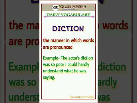 DICTION meaning #vocabulary #englishvocabulary #englishlearning #englishvocab #shorts #youtubeshorts