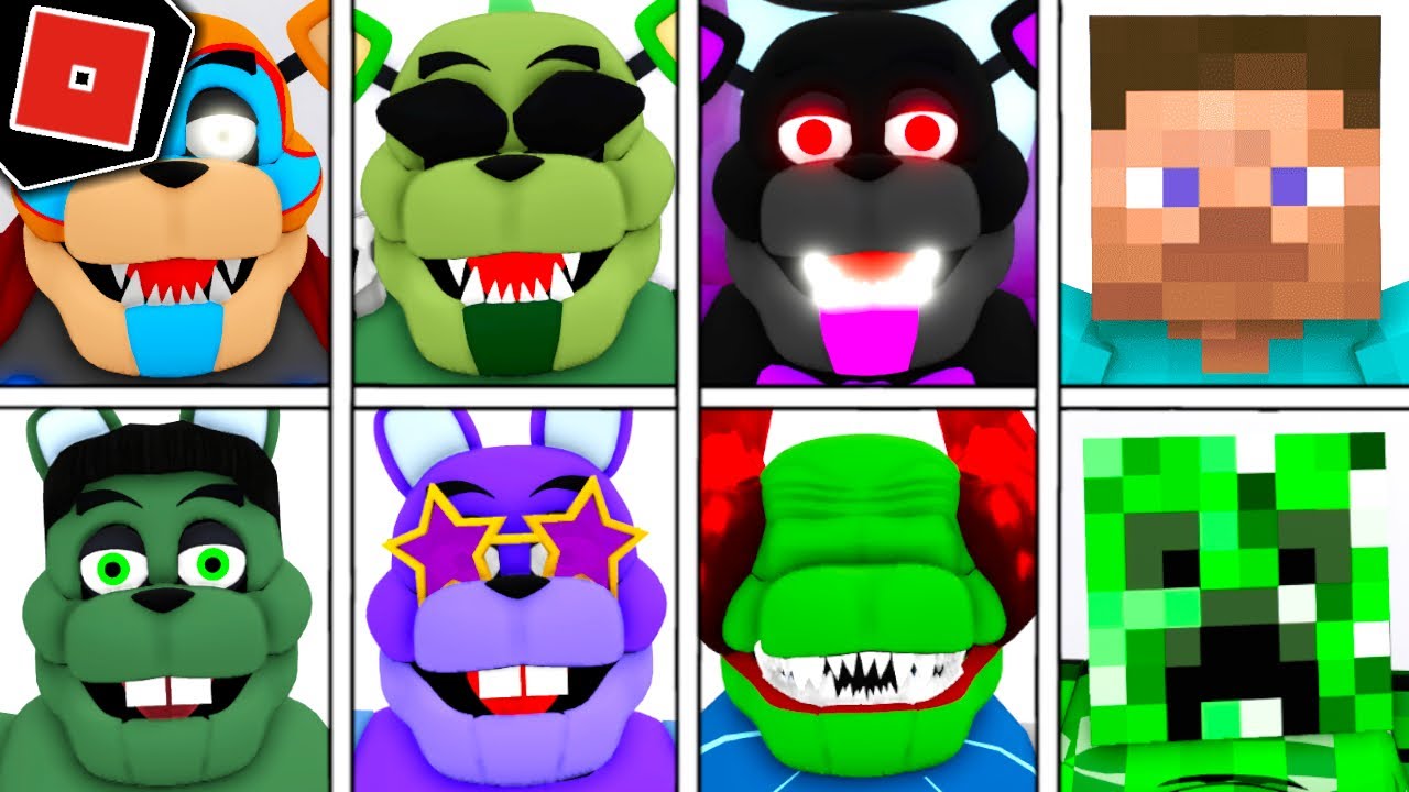 UNLOCKING ALL 8 NEW MORPHS in FNAF SECURITY BREACH MORPHS   Roblox