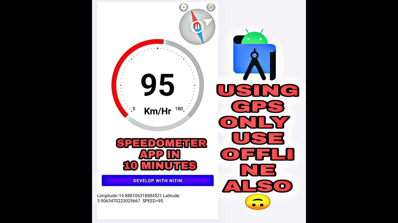 Part 2 || Speedometer app in 10 minute using gps with AndroidStudio #speedometer,#gps