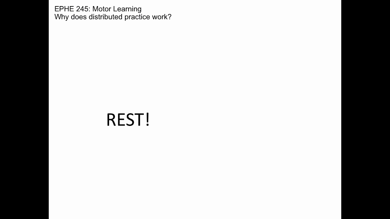 Why Does Distributed Practice Work?