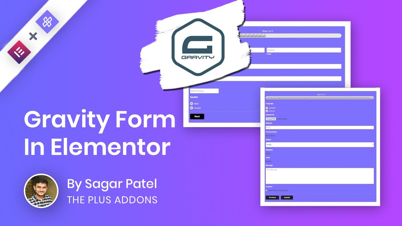 Gravity Forms Customiser | Styler using The Plus Addons for Elementor