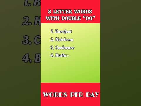 Common 8 letter words with double "OO" in them #englishlearners #englishlearning #youtubeshorts