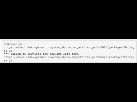 🛜 OpenWRT failed to download the package list - fix