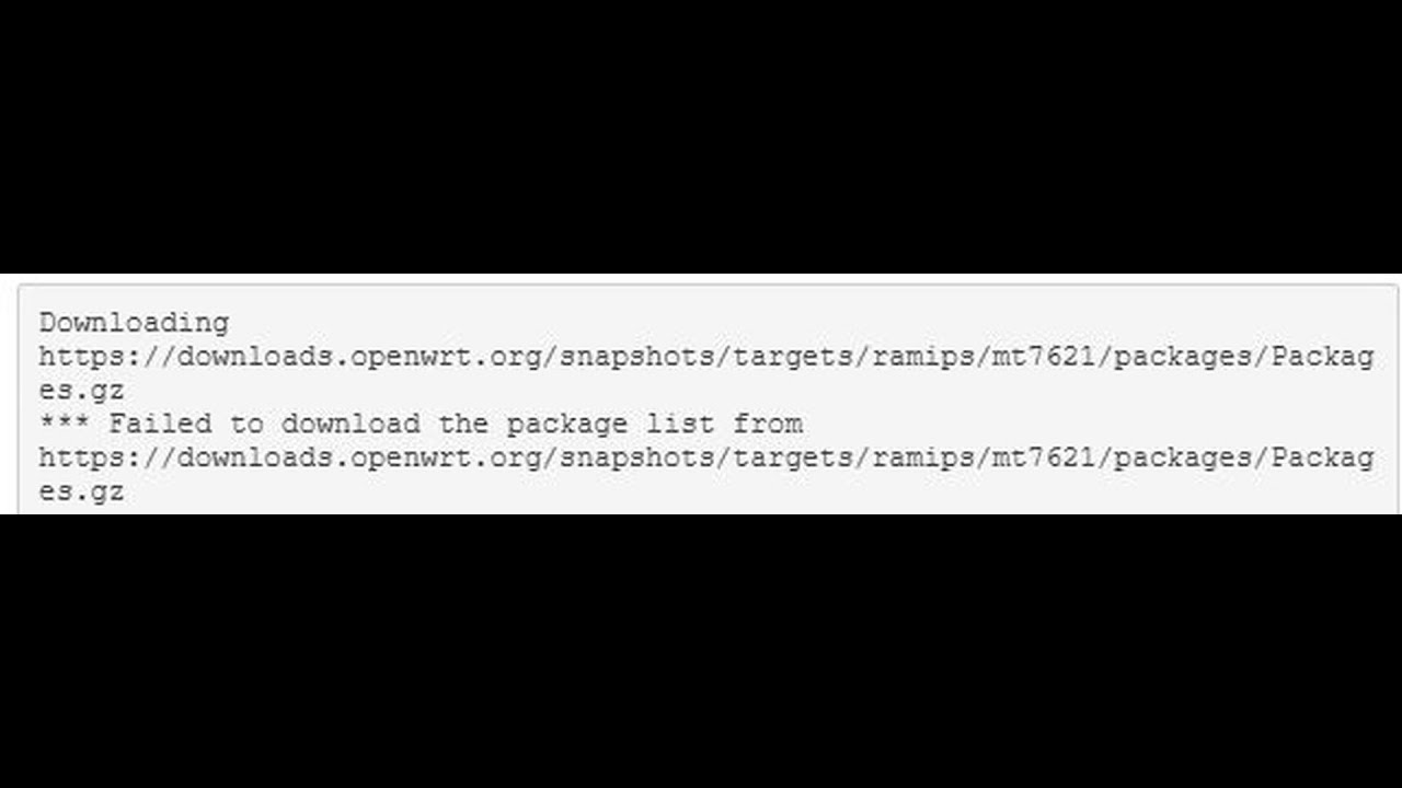 🛜 OpenWRT failed to download the package list - fix