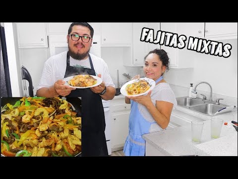 HOW TO COOK: FAJITAS MIXTAS (CARNE RANCHERA,CAMARONES,POLLO)