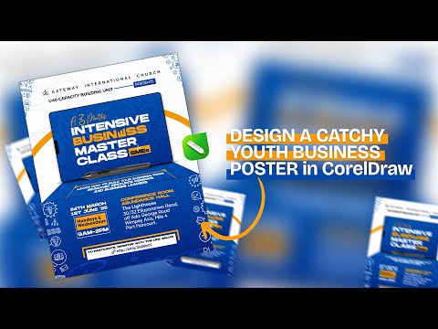 Design a Catchy Youth Business Poster in CorelDraw Part 1 | IB DOUGLAS