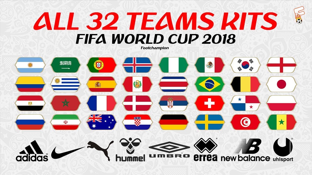 All 32 Teams Kits FIFA World Cup 2018 ⚽ FIFA World Cup Jerseys ⚽ Footchampion