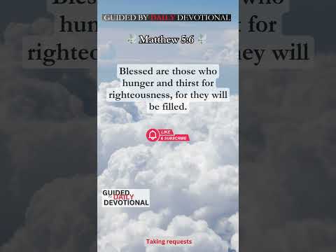 🕊️ Matthew 5:6 Explained: Hunger and Thirst for Righteousness 🕊️