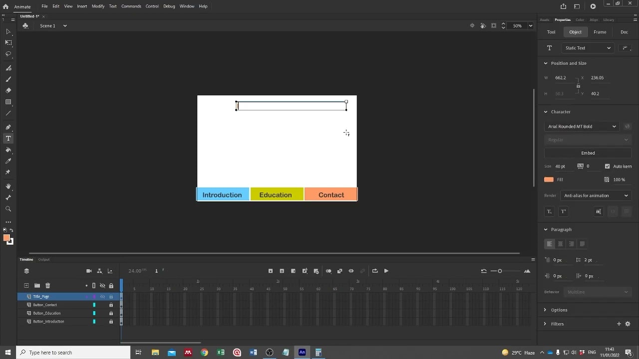 Basic Interactive Content using ActionScript 3.0 in Adobe Animate