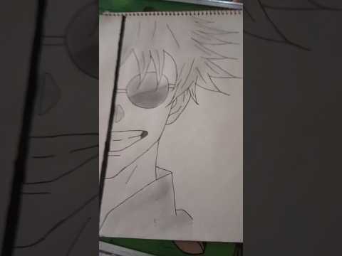 Gojo saturo half face drawing || #drawing #animedrawing #anime #animeeart #art #jujutsukaisen