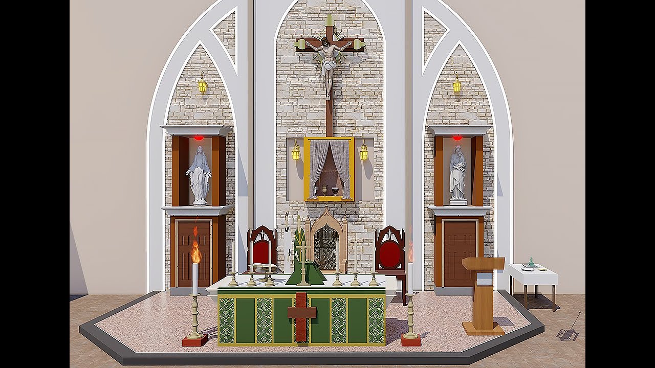 CATHOLIC CHURCH ALTAR  - Designed with ArchiCAD