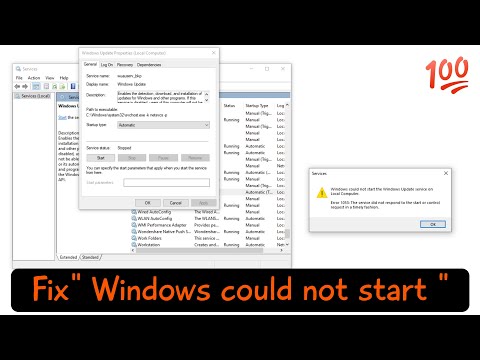 Fix windows could not start the windows update service on local computer error