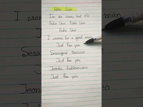 Fake Love โค๏ธโ๐ฉน~BTS #shortsfeed #viralshortsfeed #songlyrics #bts #songs