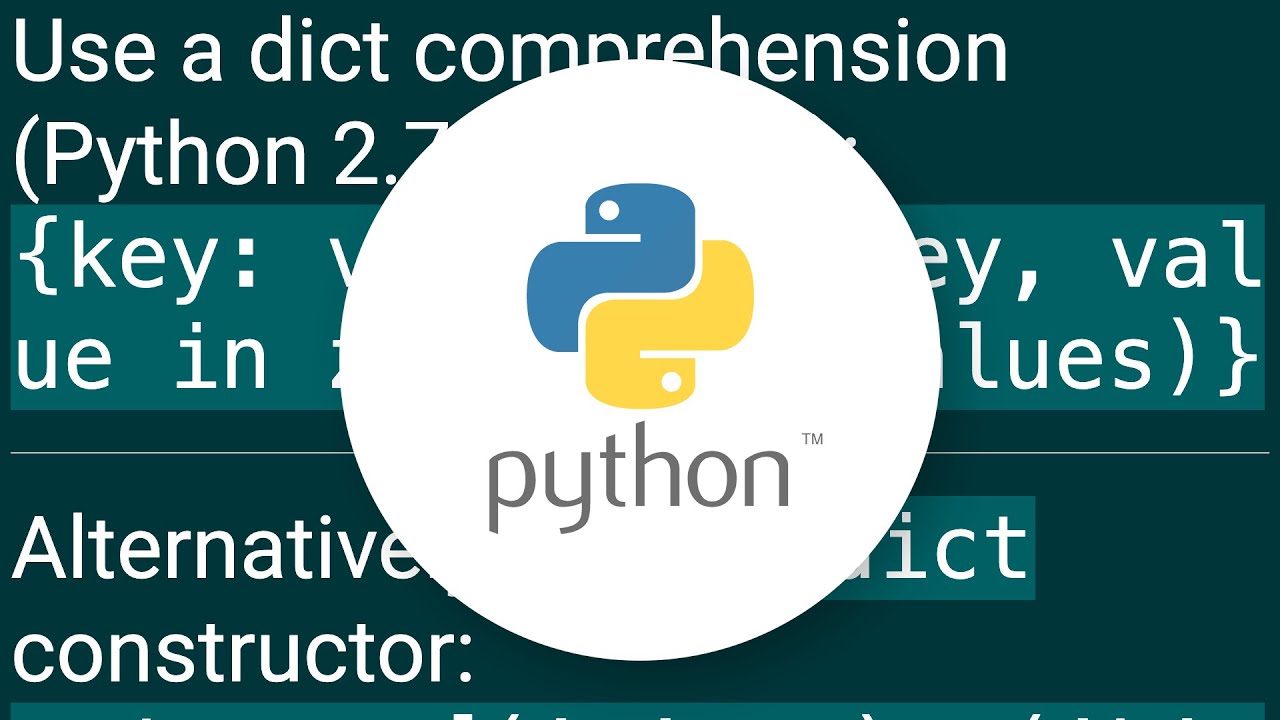 Create a dictionary with comprehension