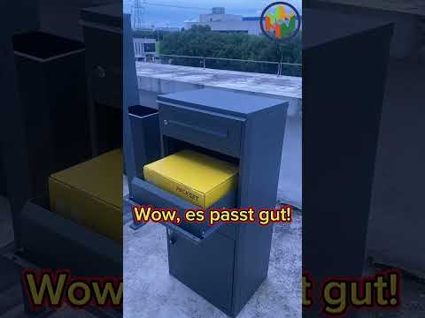 Passt ein DHL-Paket der Größe M in unseren Paketkasten? Versuchen wir es! #paketkasten