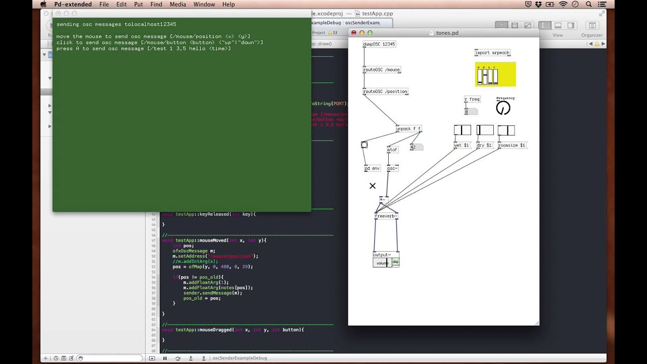 openFrameworks and Pure Data