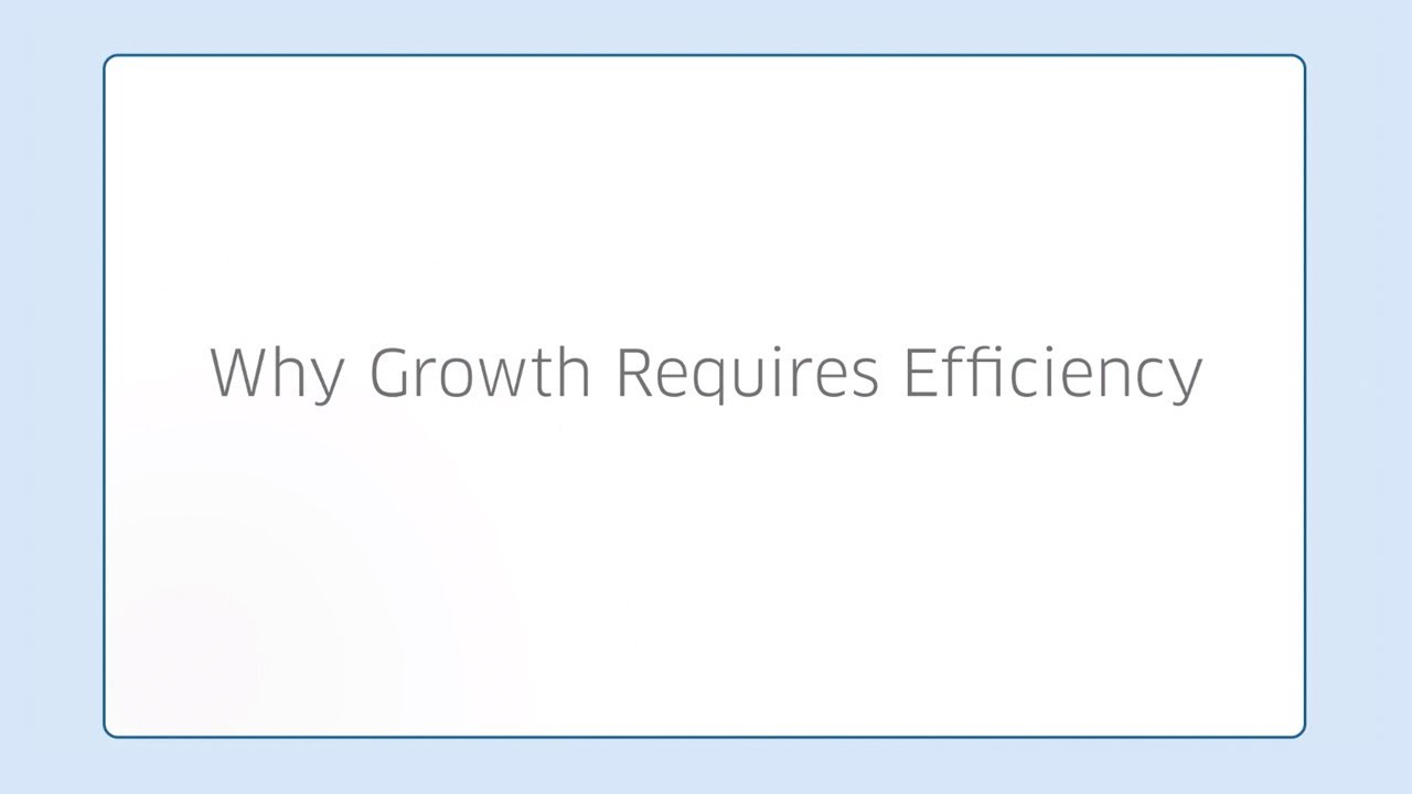 Why Growth Requires Efficiency