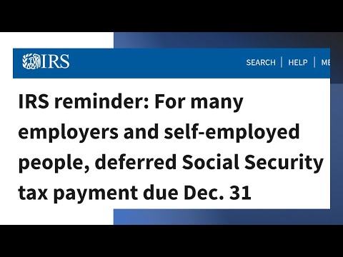 IRS reminder: For many employers and self-employed people