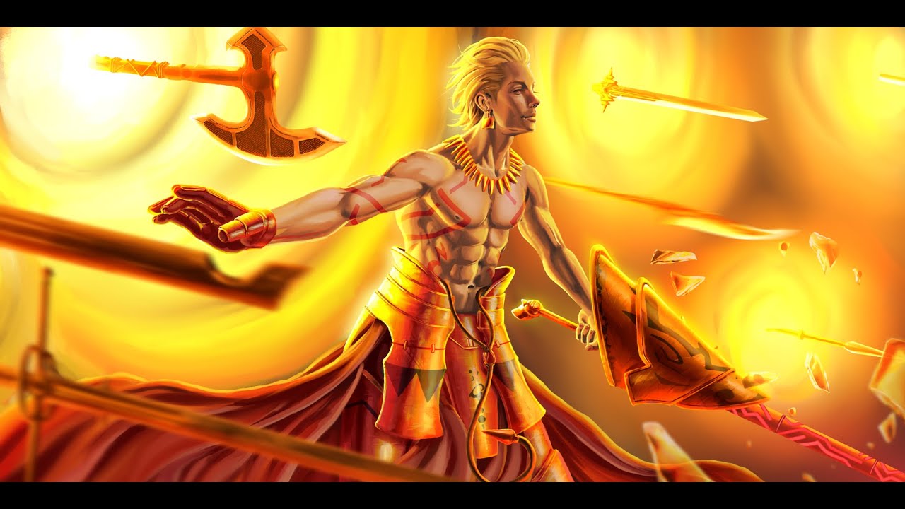 Gilgamesh (Fate fanart) - Digital Painting (Time Lapse)