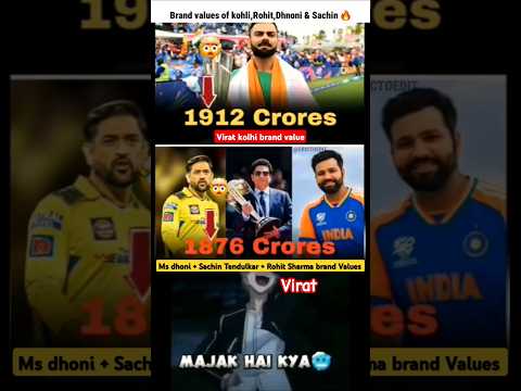 Brand values of Virat Kolhi π₯π€― #cricket #ipl2025 #viralvideo #viral #shorts